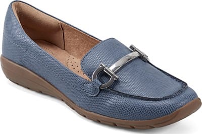 Clarks Women's Cora Haley Loafer, Navy Leather, 9