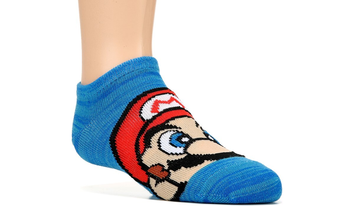 Highpoint Kids' 5 Pack Nintendo Super Mario No Show Socks Multi, Socks ...